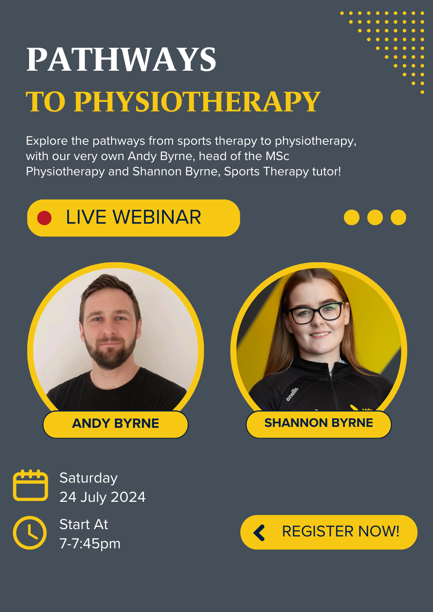 Pathways To Physiotherapy Webinar